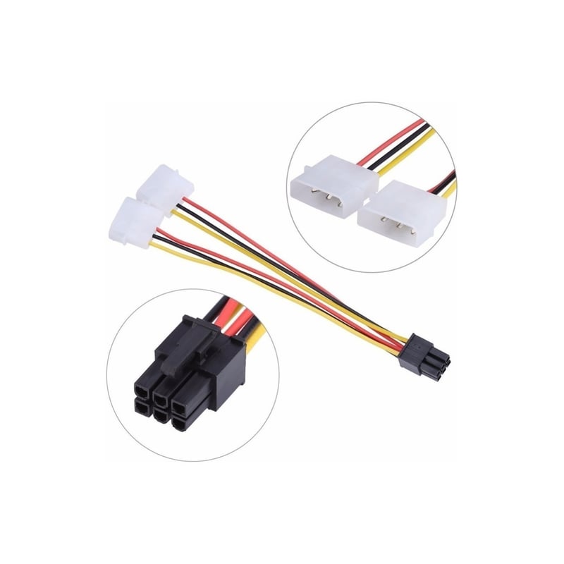 Cable Adaptador Corriente Tarjeta Video Molex M Pci 6 Pin H GENERICO GENERICO | Linio Chile
