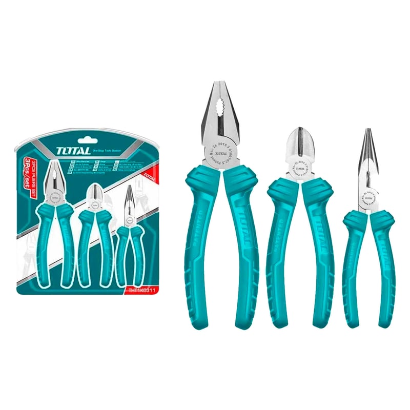 TOTAL TOOLS Set De Alicates Universal Combinados 3 Pieza | falabella.com