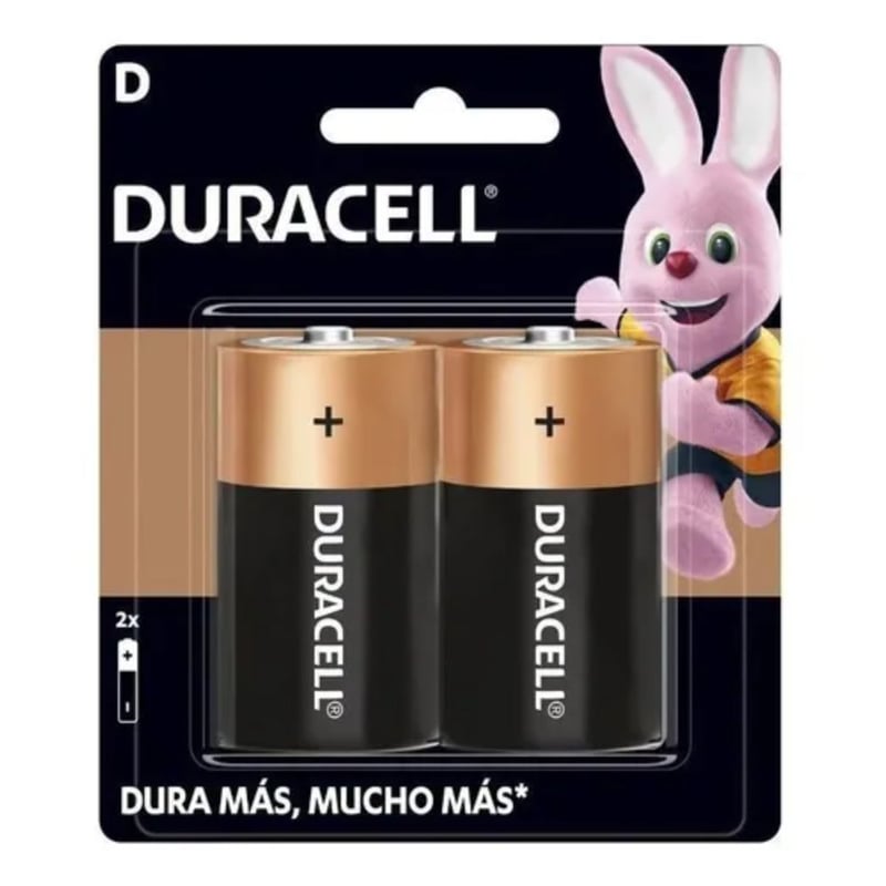 DURACELL Pila grande tipo d pack de 2 unidades | falabella.com