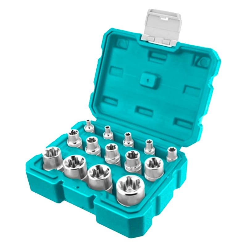 TOTAL TOOLS Set De Dados Torx Estrella Hembra 14 Piezas Total ...