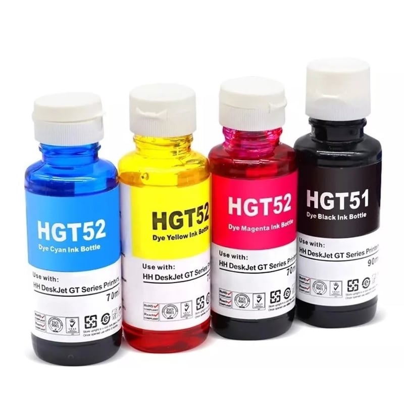 Tinta GT51/52 Pack 4 Colores Compatible con GT5820 INK-TANK 315/415 ...