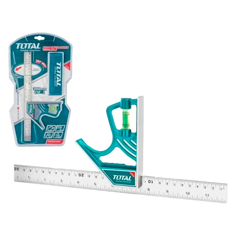 TOTAL TOOLS Escuadra Combinacion 300mm Profesional Nivelador ...