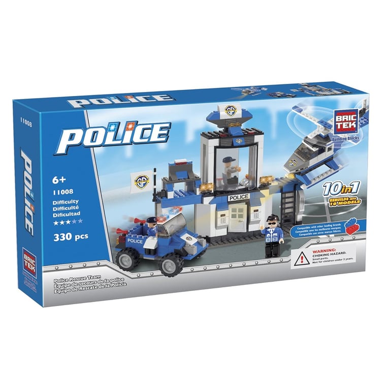 BRICTEK BLOQUES PARA CONSTRUIR DE JUGUETE POLICE RESCUE TEAM 10 IN 1 ...