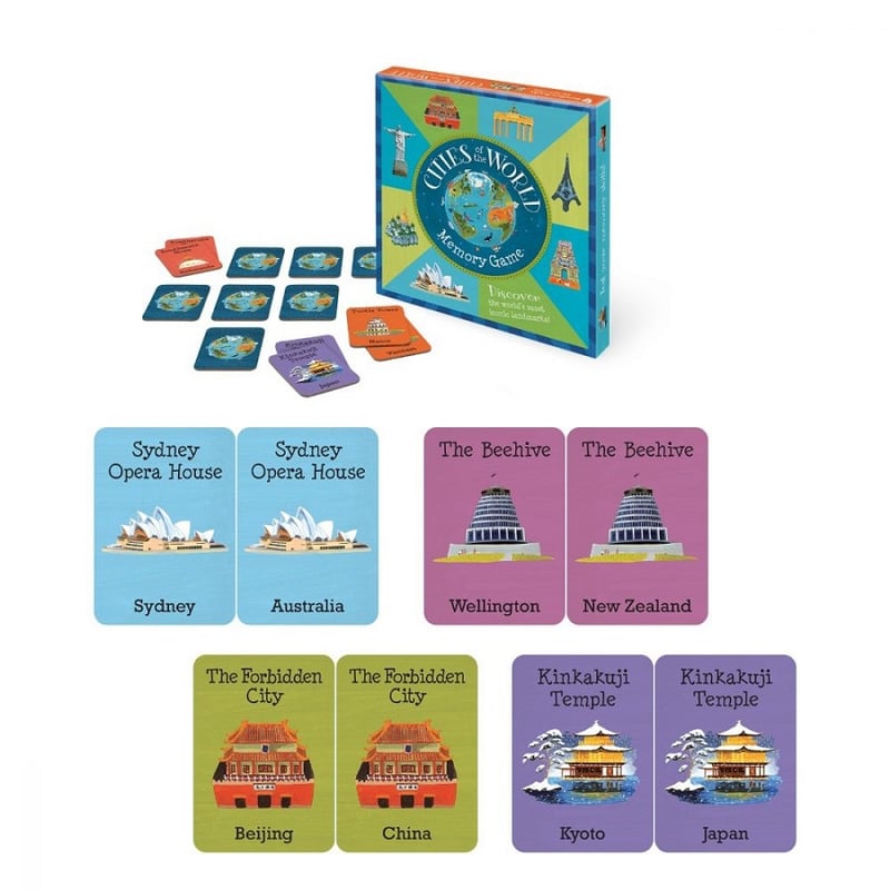 BAREFOOT BOOKS Cities of the World Memory Game - Memoricce Lugares del ...