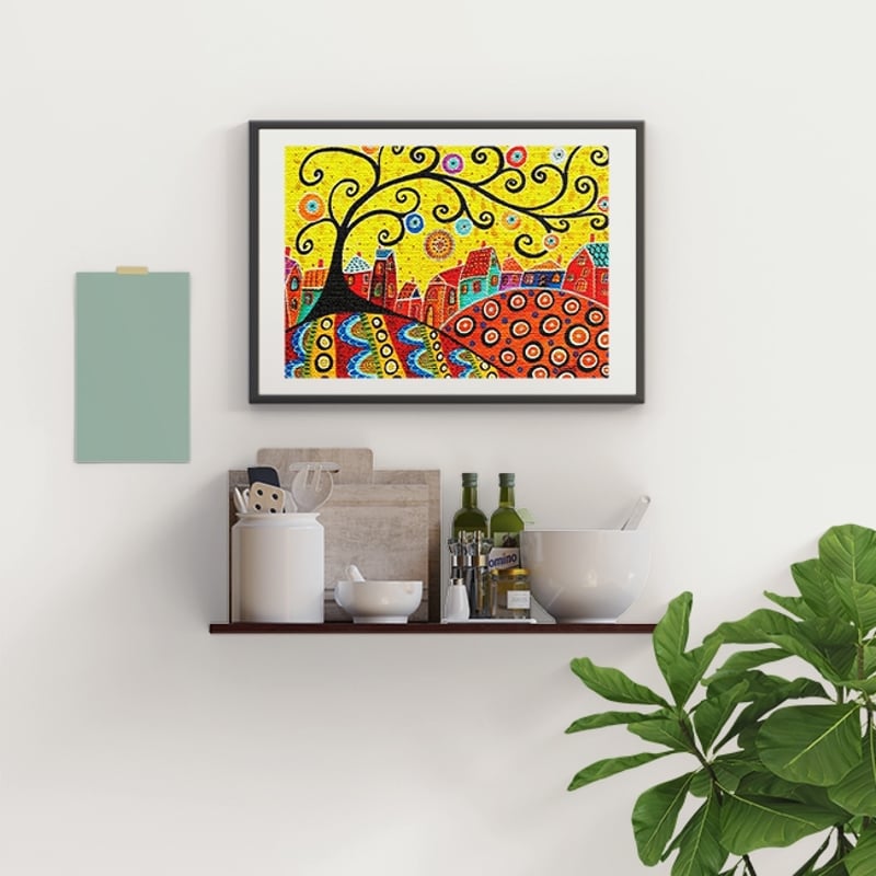 GENERICO KIT DE BORDADO PUNTO CRUZ PARA BORDAR CON LANAS 43x54 CM ...