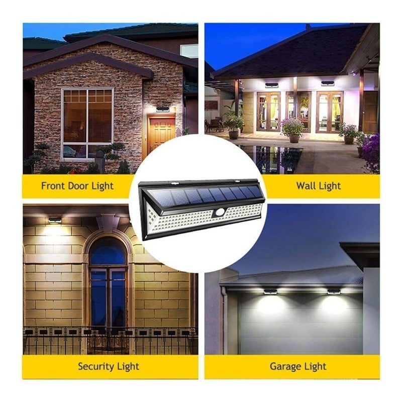 Foco Solar 120 Led Exterior Tenue/sensor/luz Full | Sodimac Chile