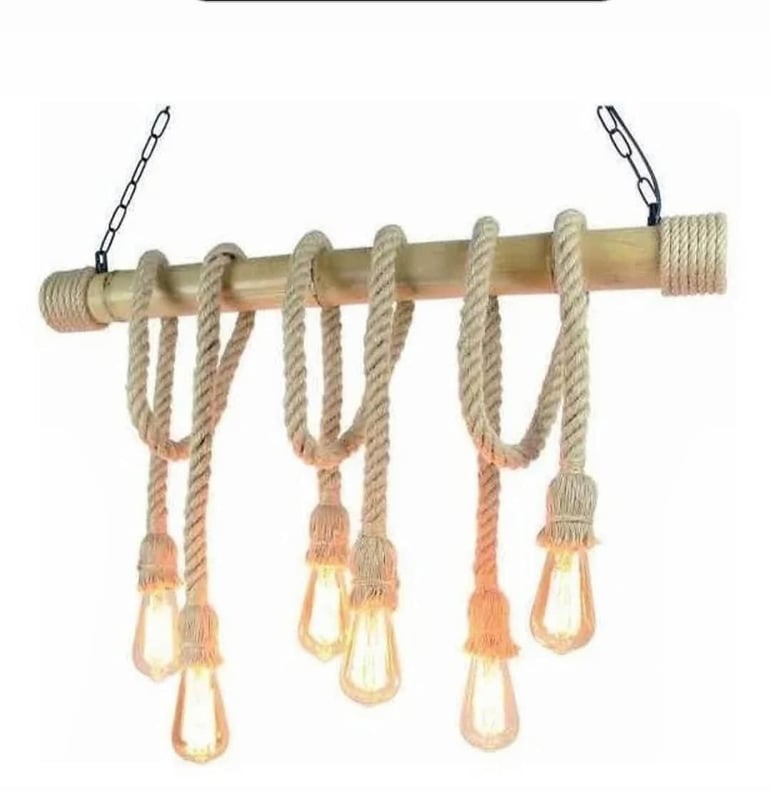 MODERN SPACE Lampara De Techo Moderna Estilo Soga 80cm Modern Space ...