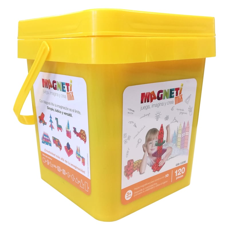 MAGNETI Juguete Magnetico Blocks 120 Piezas Magnetimix | falabella.com