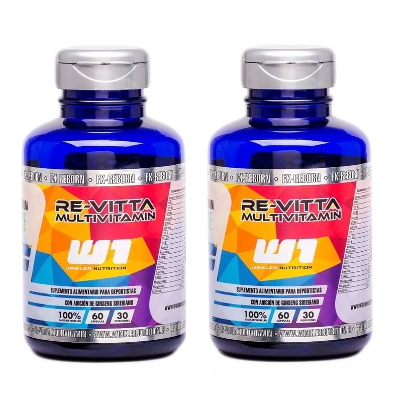 WINKLER NUTRITION Multi Vitamínico ReVitta 2 Frascos 2x60 Capsulas ...