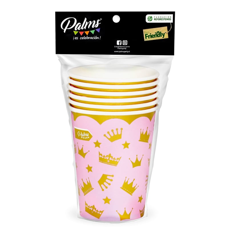PALMS Set 6 Vasos Ecofriendly Diseño Princesas | falabella.com