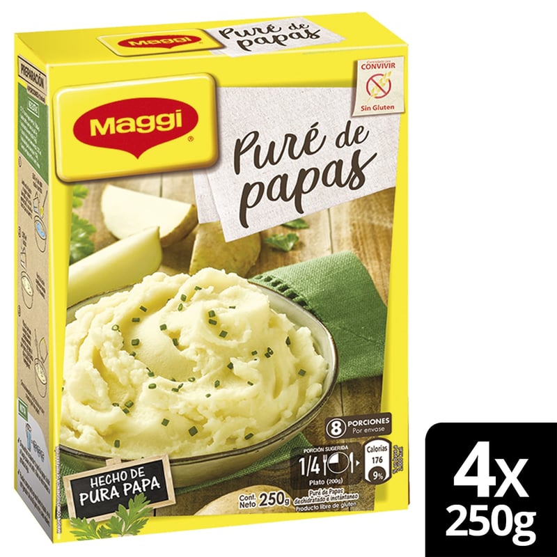 MAGGI Puré de Papas MAGGI® Caja 250g Pack X4 | falabella.com