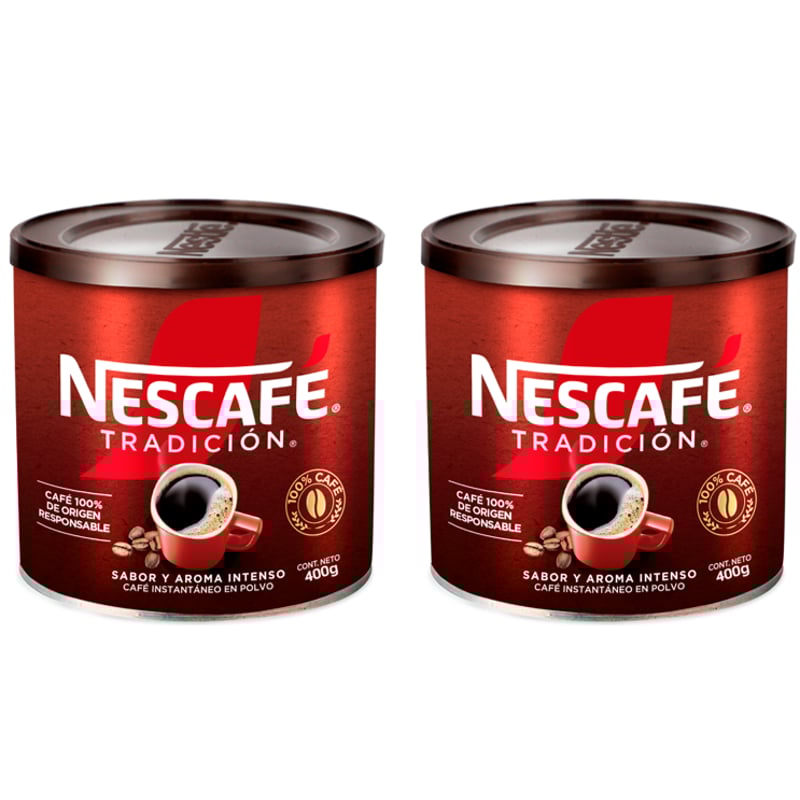 NESTLE Café Nescafé® Tradición Tarro 400g Pack X2 | falabella.com