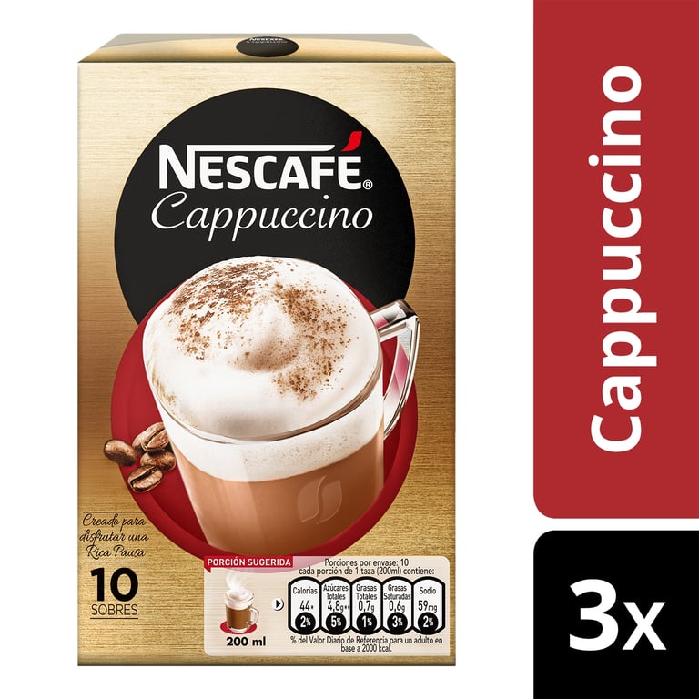NESTLE Café Nescafé® Capuccino 10x14g X3 Cajas | falabella.com