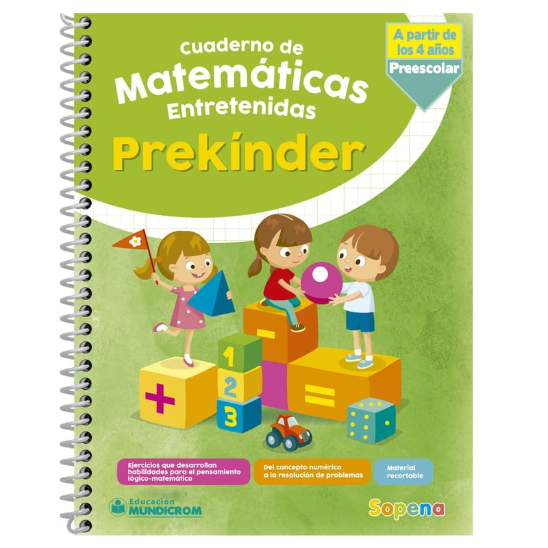 SOPENA PRE KINDER MATEMÁTICAS ENTRETENIDAS DESDE LOS 4 AÑOS | falabella.com