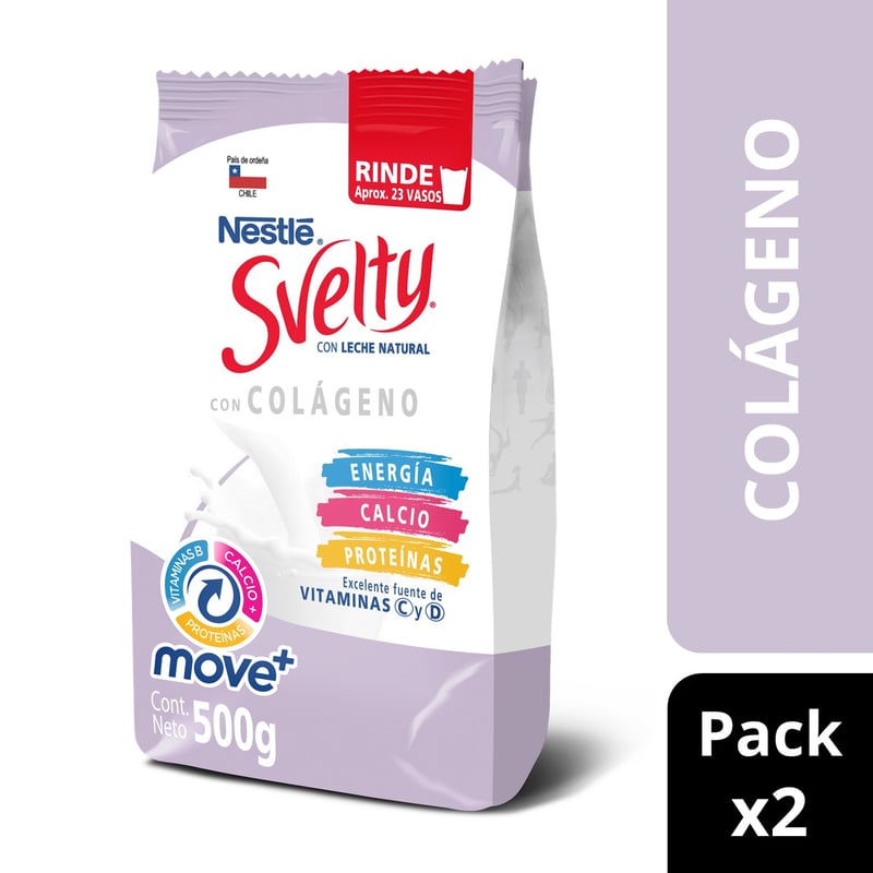 SVELTY Leche En Polvo Svelty® Colágeno 500g Pack X2 | falabella.com