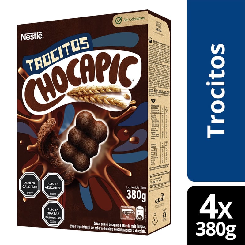 NESTLE Cereal Chocapic® Trocitos 380g X4 Cajas | falabella.com