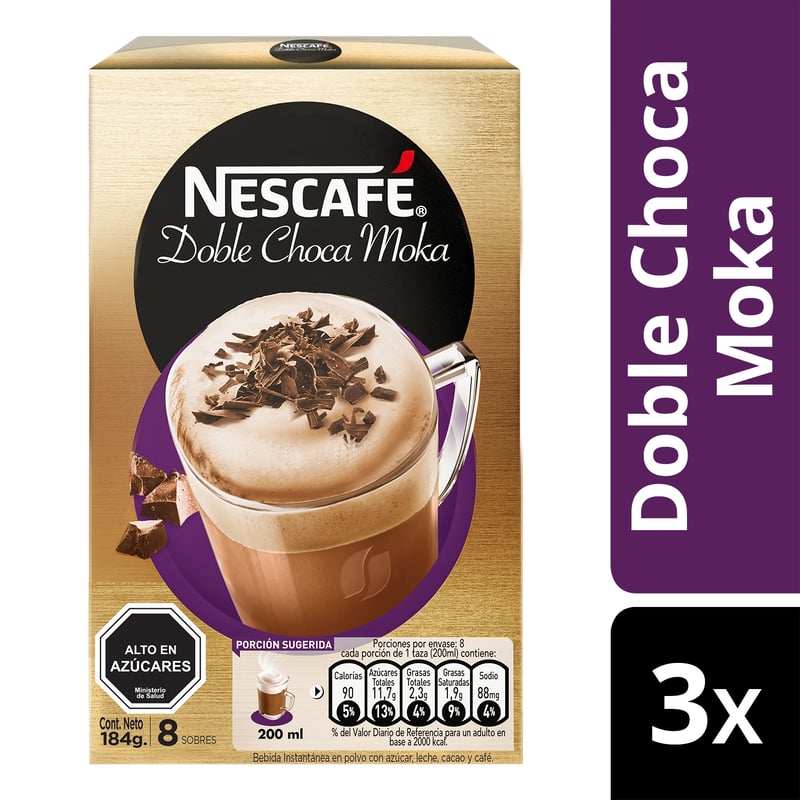 NESTLE Café Nescafé® Doble Choca Moka 8x23g X3 Cajas | falabella.com