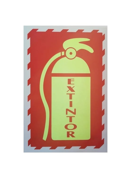 GENERICO Señaletica Extintor Letrero Extintor De Fuego 20x30cm ...