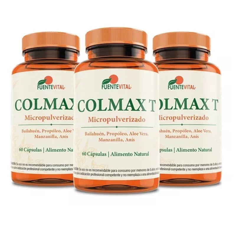 FUENTEVITAL Colon T / Colmax T Fv 3 Frascos 60 Capsulas c/u | falabella.com