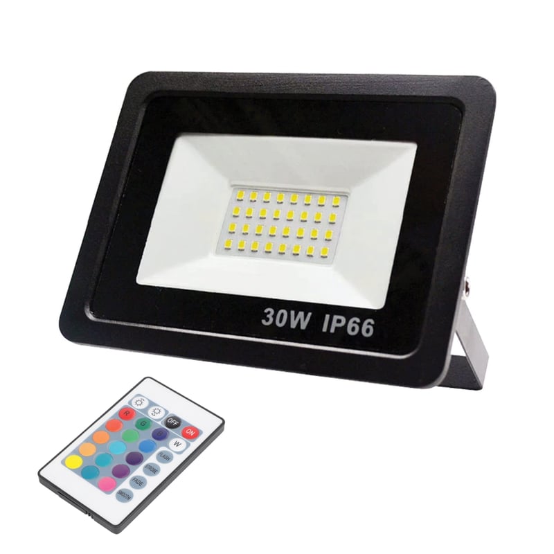 Foco Proyector de Área LED 30W RGB Con Control Remoto | Sodimac - Falabella