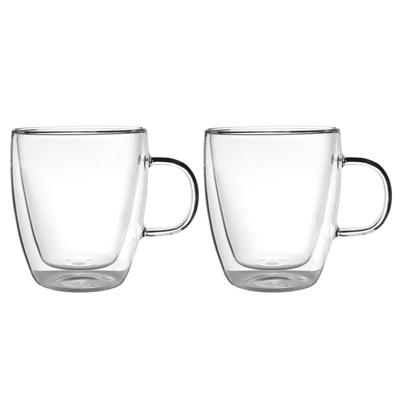 SIMPLIT Set 2 Tazas de Vidrio Doble Pared 350 ml Simplit | falabella.com