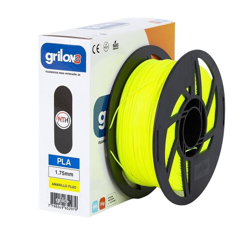 GRILON3 Filamento 3D Pla Grilon3 1kg 175mm Amarillo Fluorescente ...