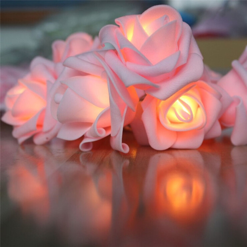 GENERICO Rosas Flores Led Guirnalda Decorativa 2 Metros 10 Luces ...