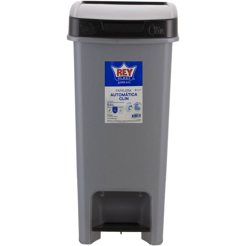 REYPLAST Basurero Antideslizante Con Pedal Modelo Clin 12.5 Litros | falabella.com