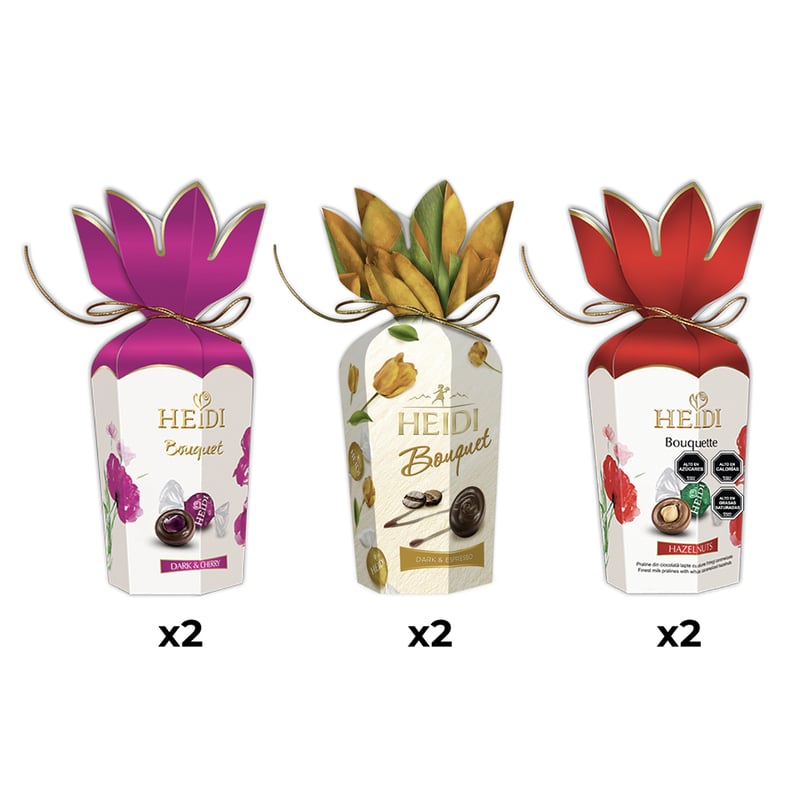 HEIDI Pack 6 Chocolates Bombón Heidi bouquette Flower surtido120g ...