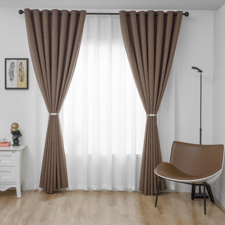 Cortinas Blackout 2 Piezas 140x230 Cm Cafe | Sodimac - Falabella