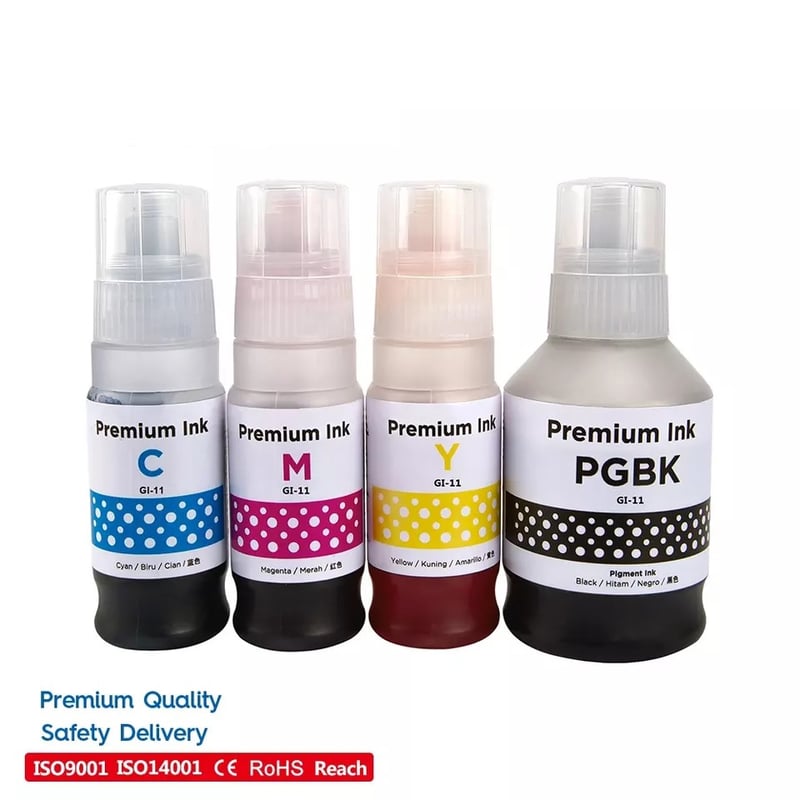 PREMIUM Tinta GI 11 Pack 4 Colores Compatible con PIXMA G2160 G2170 G3160 | falabella.com