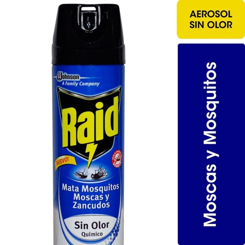 RAID Insecticida Mata Moscas y Mosquitos sin olor 360cc Raid ...