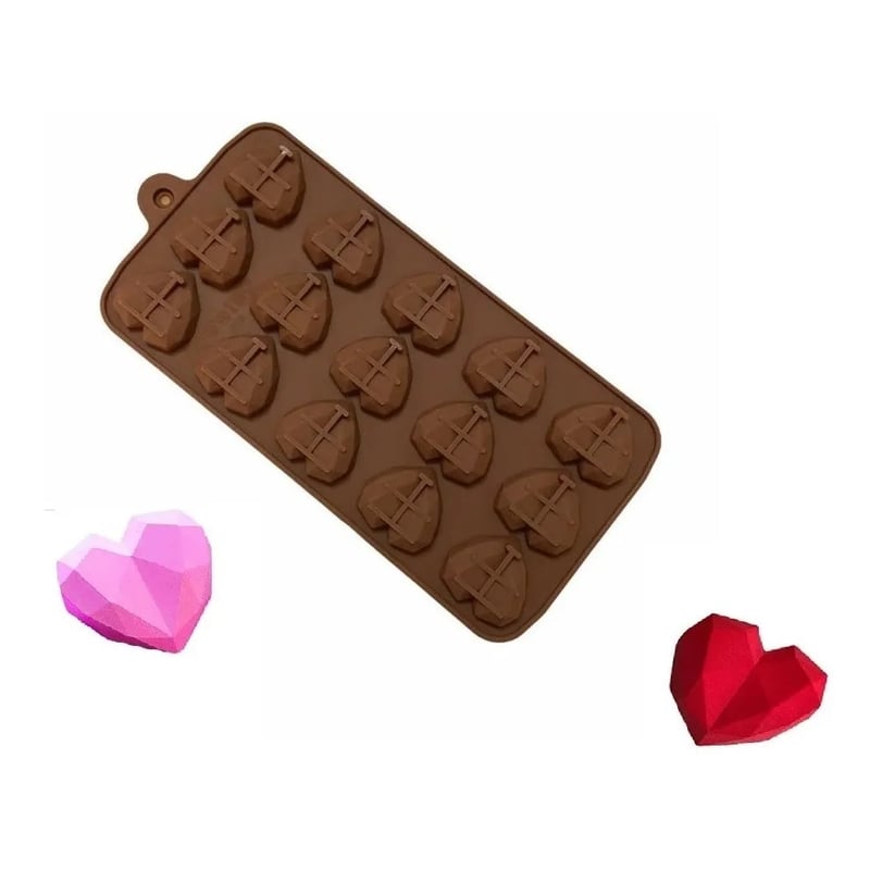 Molde Mini Corazon Diamante Molde Corazón Geometrico 15 | Sodimac Chile