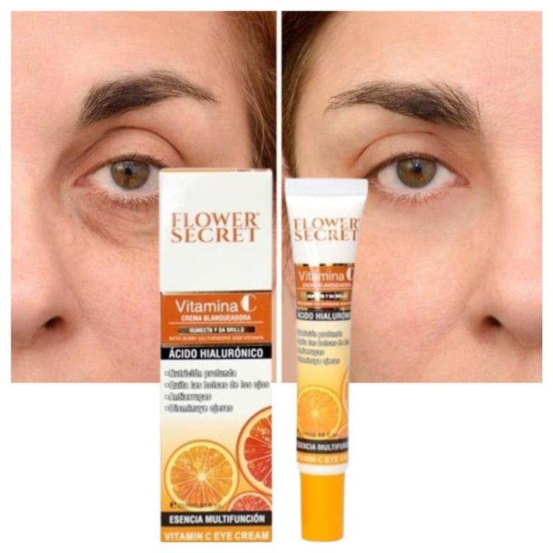 FLOWER SECRET Crema facial blanqueadora y humectante contorno de ojos vitamina c | falabella.com