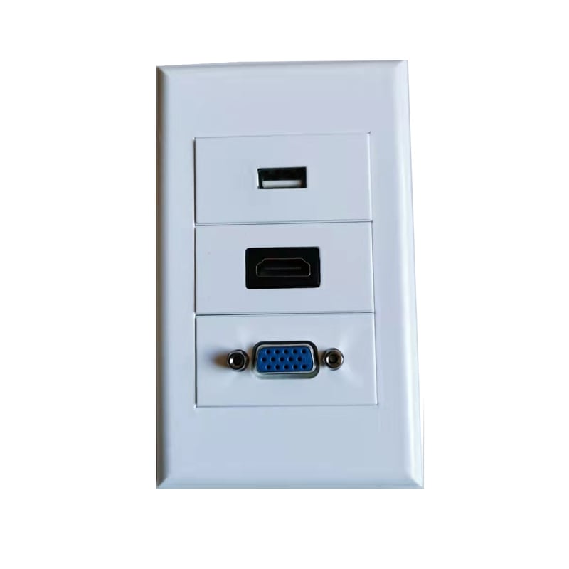 GENERICO PLACA A MURO HDMI, USB 2.0 Y VGA. TIPO COPLA | falabella.com