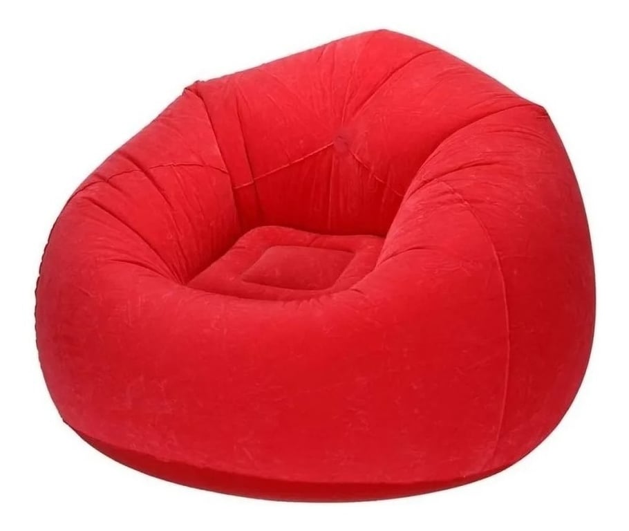 GENERICO Sillón Inflable Puff Tumbona Reposa Rojo | falabella.com