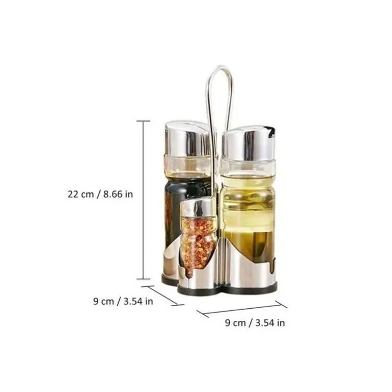 GENERICO Set Alcuza Aceitero Salero Limon Vinagre Pimienta 4 Piezas | falabella.com