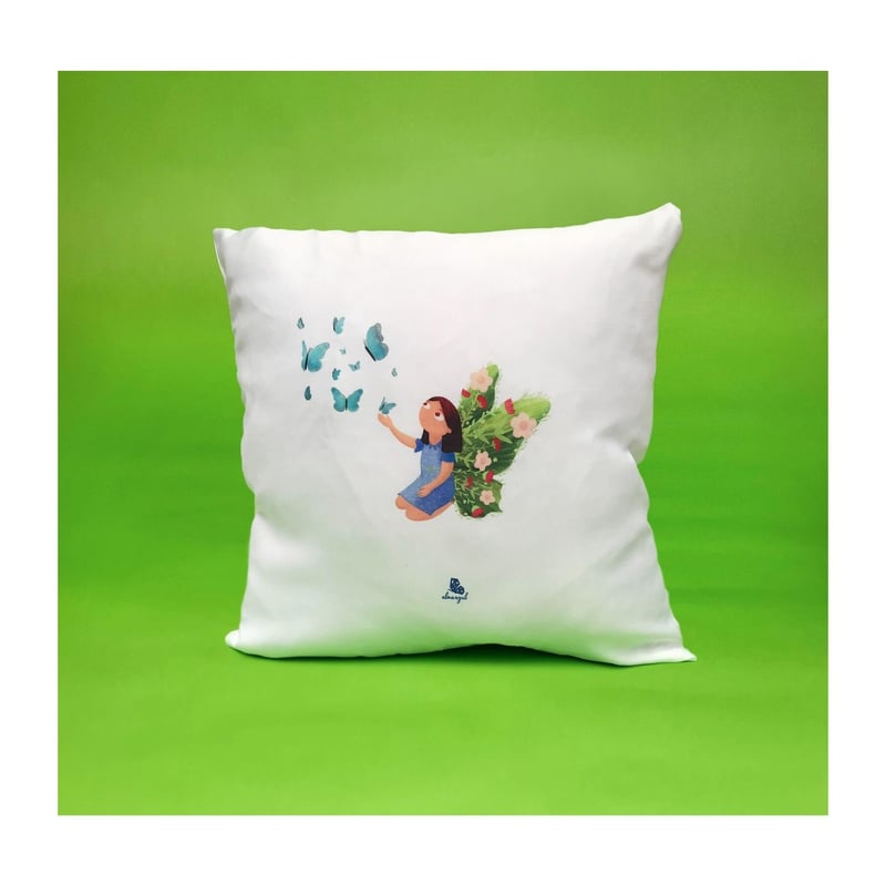 ALMA AZUL Cojín con relleno de 40 x 40 cm, con imagen La transformación ...