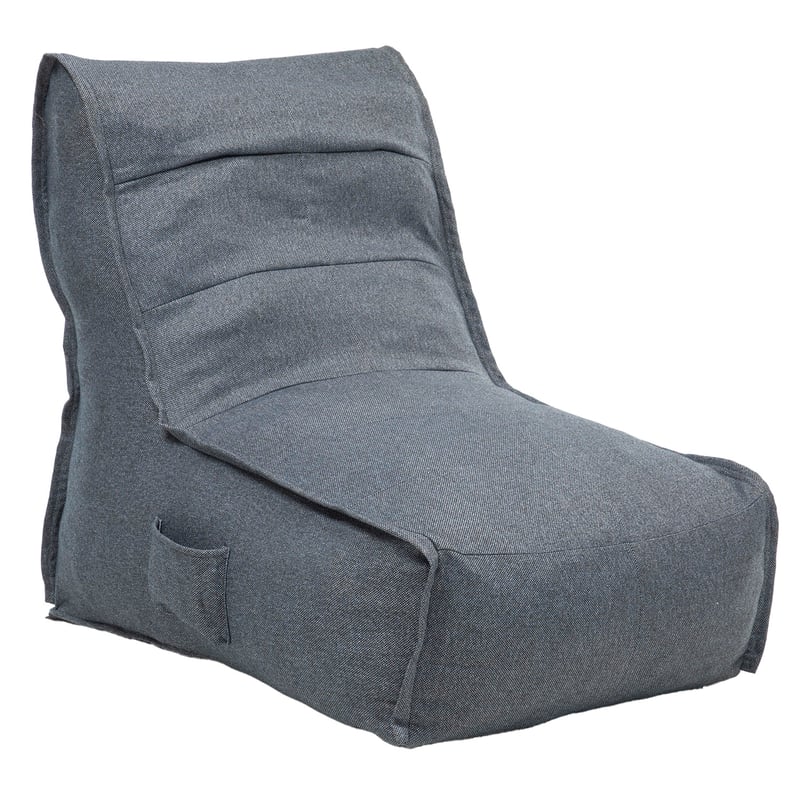 RELAN Sillón Pouf / Puff Gris Con Respaldo Relan | falabella.com