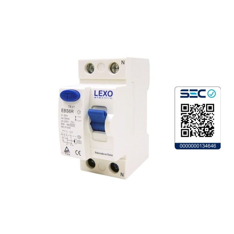 LEXO Interruptor Diferencial 2x25A 30mA LEXO CON SEC | falabella.com