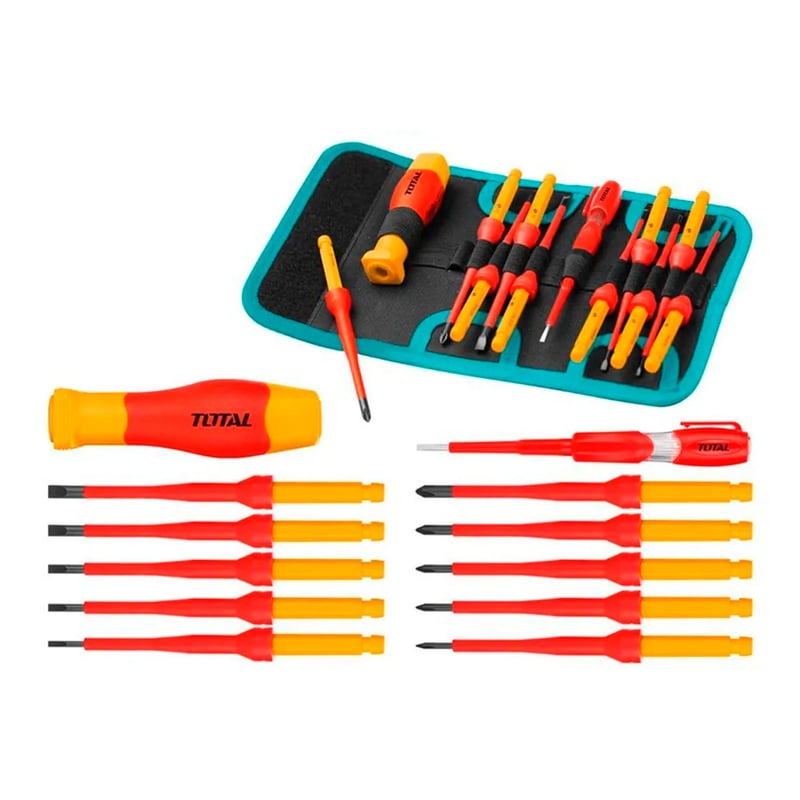 TOTAL TOOLS Kit Juego Destornilladores Precision Aislados | falabella.com