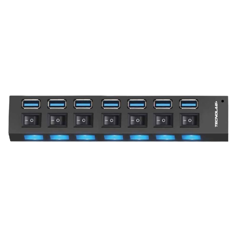 TECNOLAB HUB USB 7 Puertos USB 3.0 Negro Tecnolab | falabella.com