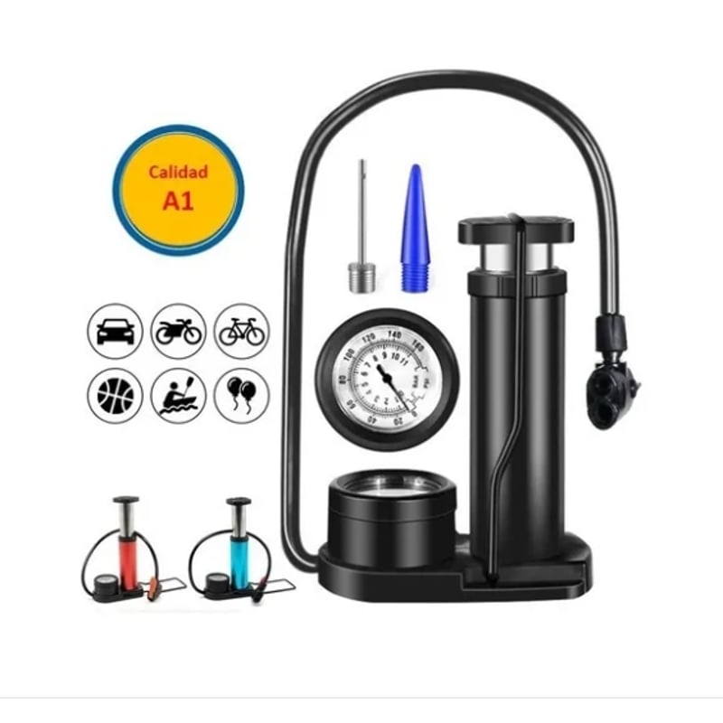 BUSTER Bombin Inflador Con Medidor De Presión Bici Moto Pelota | falabella.com