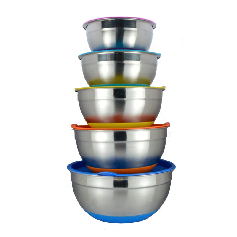 GENERICO Set 5 Bowls De Cocina Acero Inoxidable Con Tapa | falabella.com