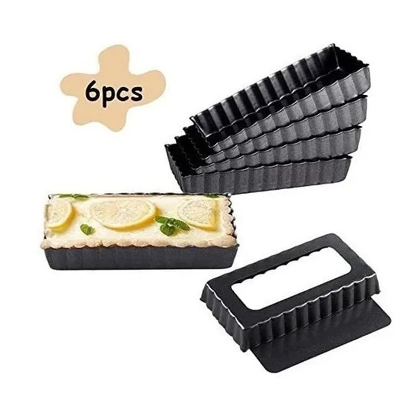GENERICO Pack X6 Moldes Desmontables Moldes Rectangular Individual ...