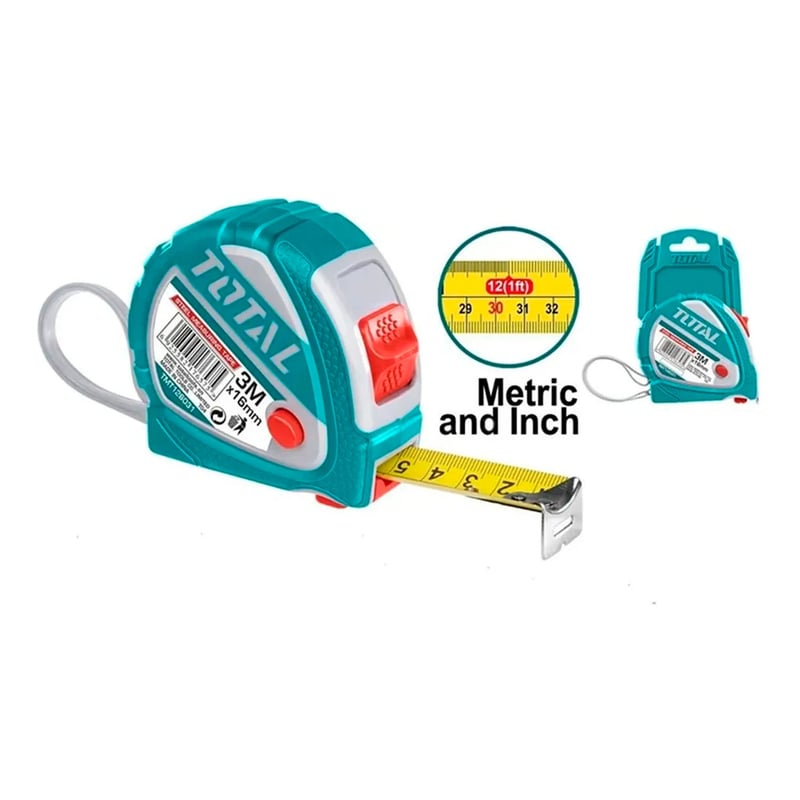 TOTAL TOOLS Cinta Huincha De Medir Metrica De Acero 3m | falabella.com