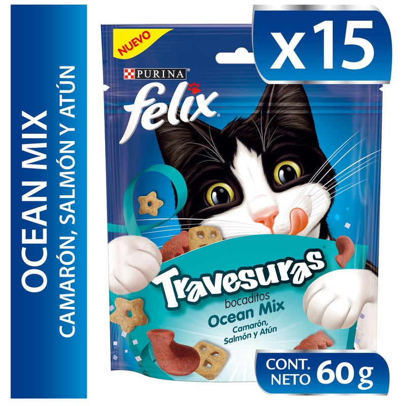 PURINA FELIX Snacks para gato FELIX® Travesuras Ocean Mix 60g ...