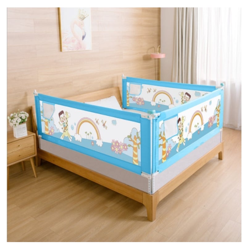 MUNDO MAGIA Baranda De Cama Seguridad Bebe Plegable Gris180cm 82cm ...