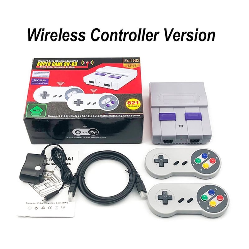 GENERICO Consola de videojuegos portátil hd hdmi nes sfc con 821 juegos | falabella.com