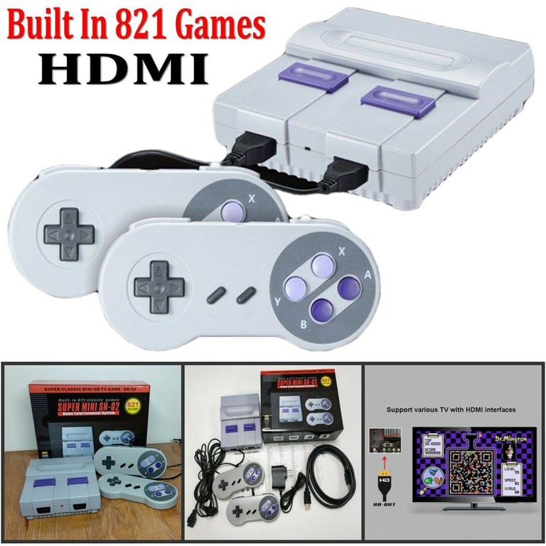 VDVO 821 juegos consola de videojuegos retro portátil hd hdmi nes sfc ...